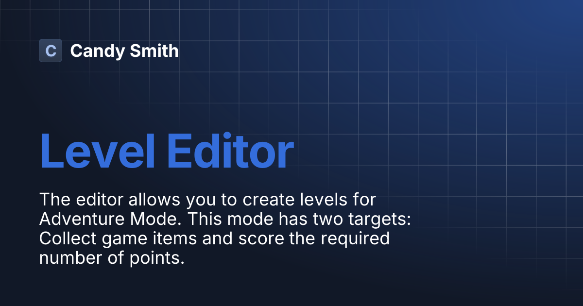 Level Editor | Block Puzzle: Game Toolkit | Candy Smith